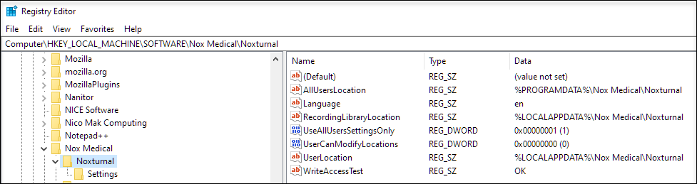 User Settings and Centralized Settings – Nox Support