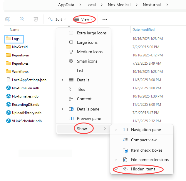Troubleshooting logs and data – Nox Support